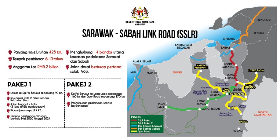 Sarawak-Sabah Link Road akan hubungkan 14 kawasan pedalaman utama ...