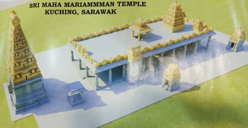 New Sri Maha Mariamman Temple will be the tallest in Borneo | DayakDaily