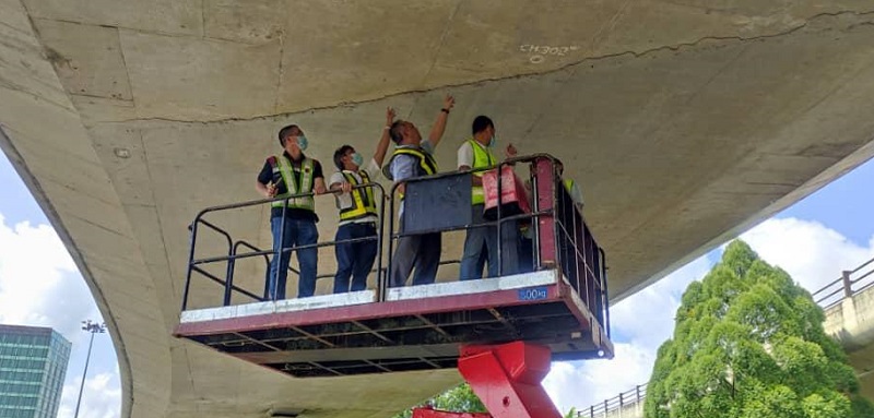 Flyover soffit “crack” verified as concrete imperfection | DayakDaily