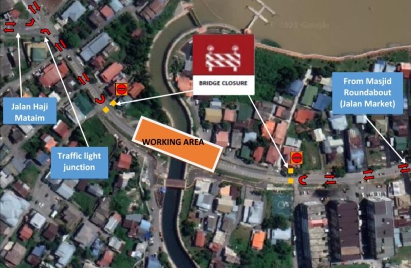 Sg Bintangor Bridge in Jalan Datuk Ajibal Abol, Kuching to close until ...