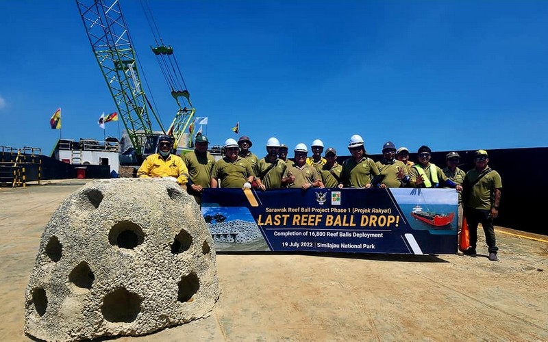 SFC’s final reef ball drop marks completion of three-year journey | DayakDaily