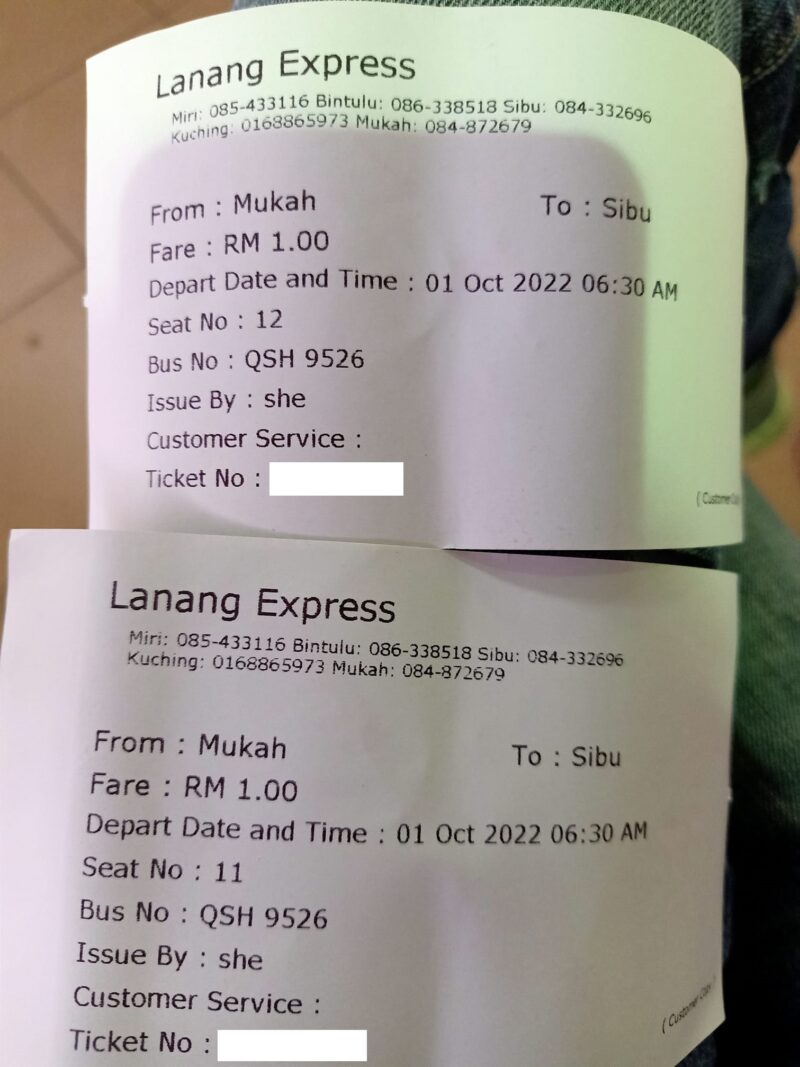 No joke: Only RM1 bus fare to travel from Sibu to Mukah, Mukah to Sibu ...