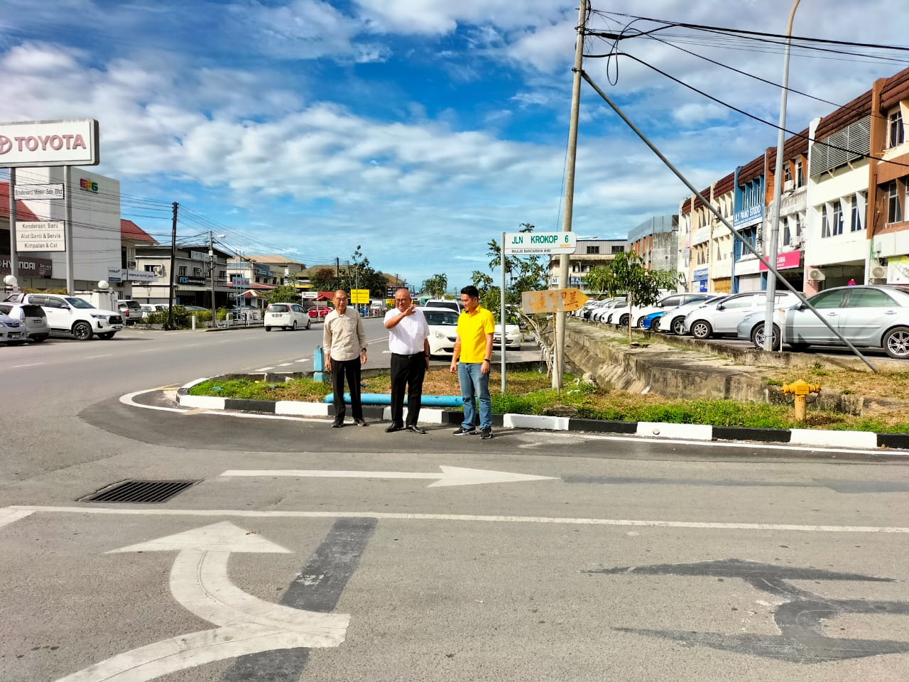 Widening works on 4 road junctions leading to Jalan Utama Krokop ...