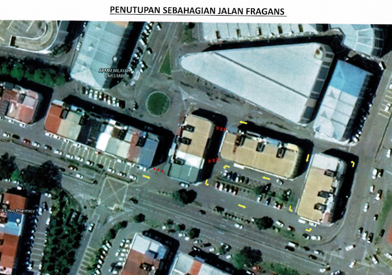 Half-road closure at Jalan Fragans, Miri from April 8 to 22 due to ...